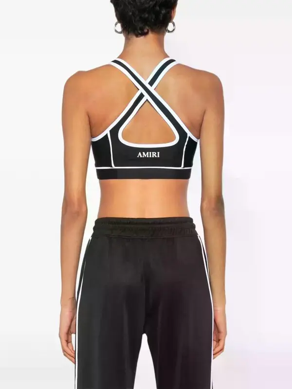 Amiri Logo-print Crossover-strap Sports Bra