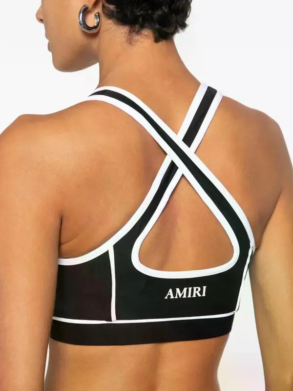 Amiri Logo-print Crossover-strap Sports Bra