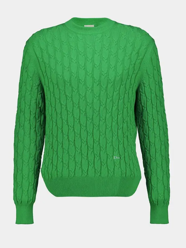 Dior Jumper Colr Torsade B Cotton - Green