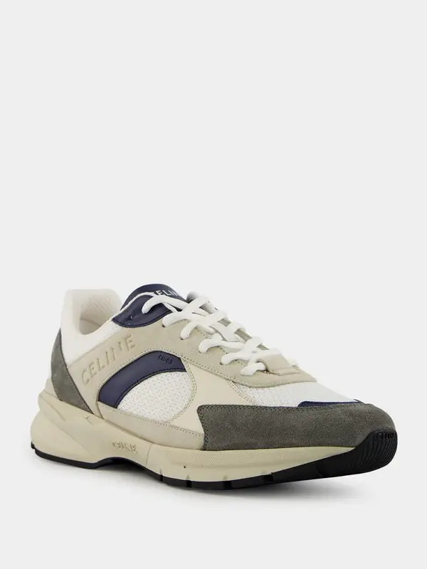 Celine Leather Lace-up Sneakers