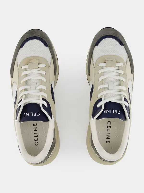 Celine Leather Lace-up Sneakers