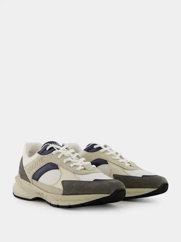 Celine Leather Lace-up Sneakers