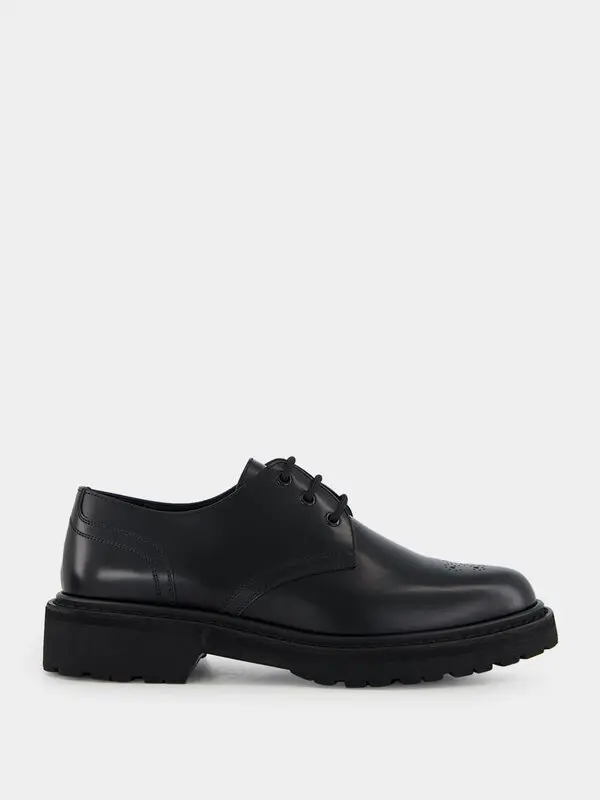 Celine Derby 30 Ranger Leather Shoes - Black