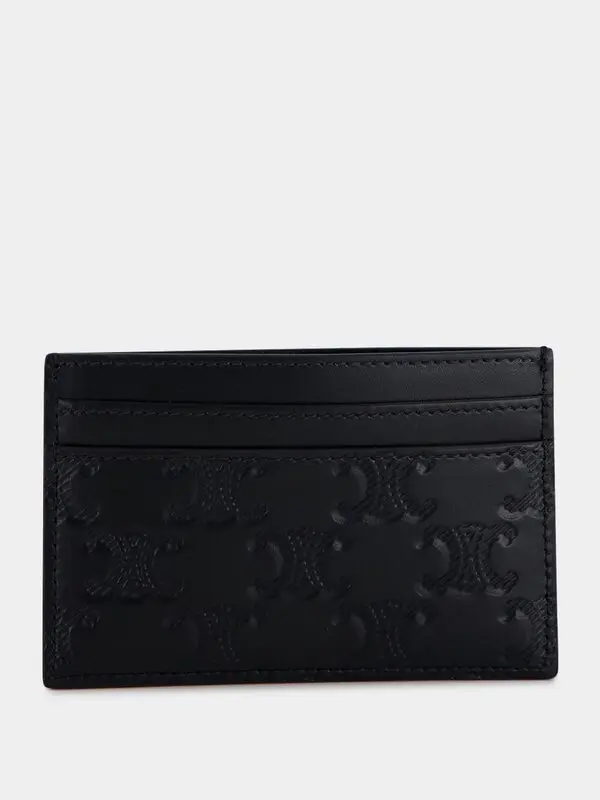 Celine Card Holder Triomphe All Over Leather Medium