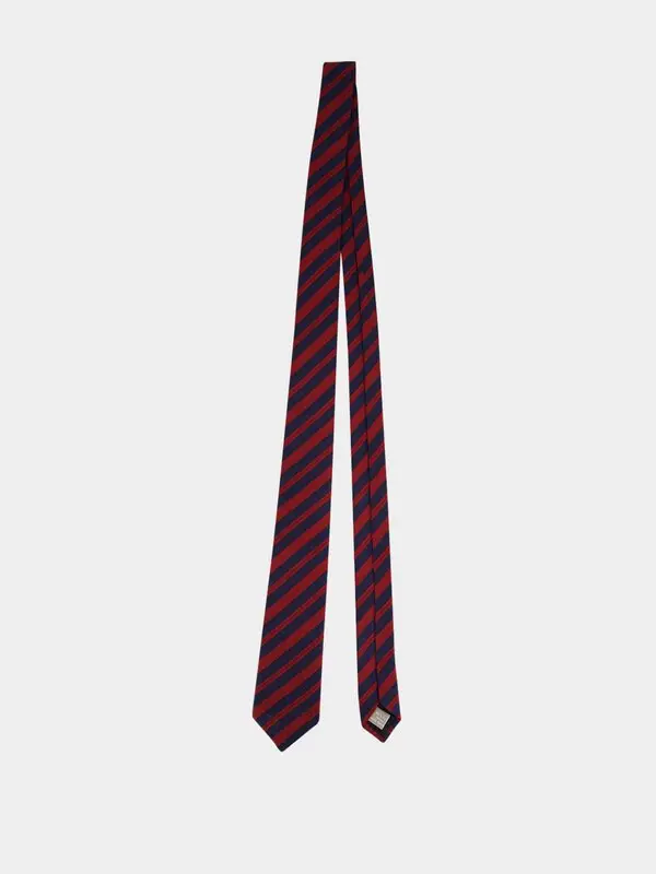 Dior Striped Neck Tie - Blue