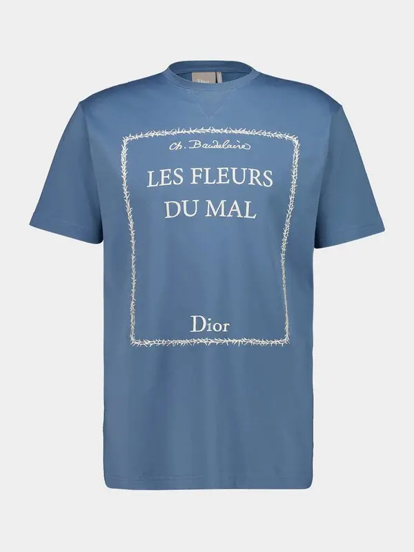 Dior T-shirt S/s B D Fleurs Du Mal Cotton - Blue