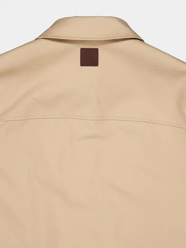 Dior Cotton Jacket With Patch And Button Details - Beige