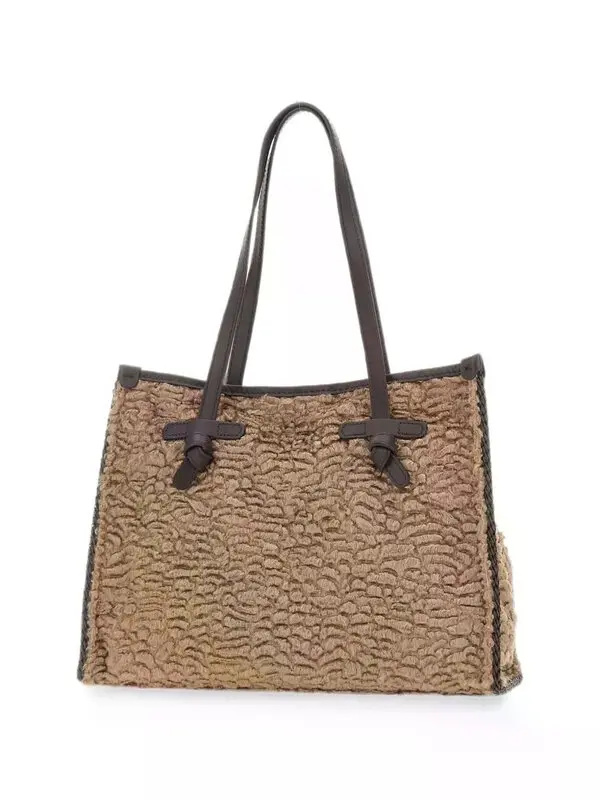 MARCELLA CLUB Animalier-pattern Shoulder Bag - Neutrals