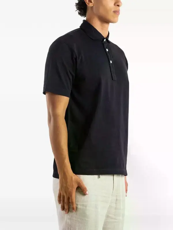 HANDVAERK Jersey Short-sleeved Polo Shirt - Black