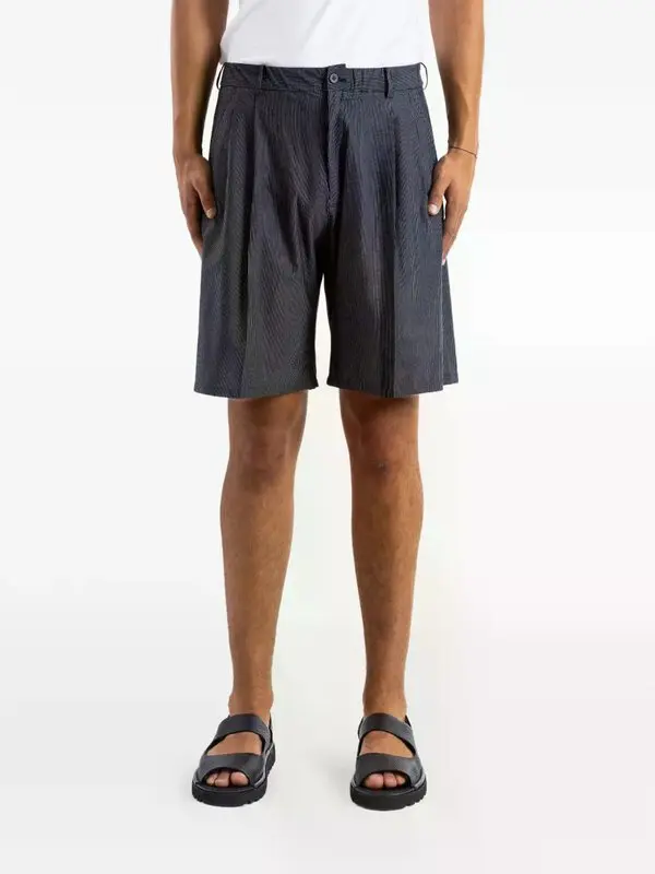 KANEMASA PHIL Striped Pleated Shorts