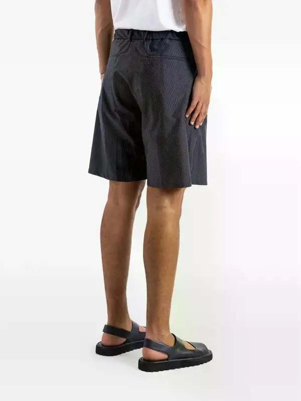 KANEMASA PHIL Striped Pleated Shorts