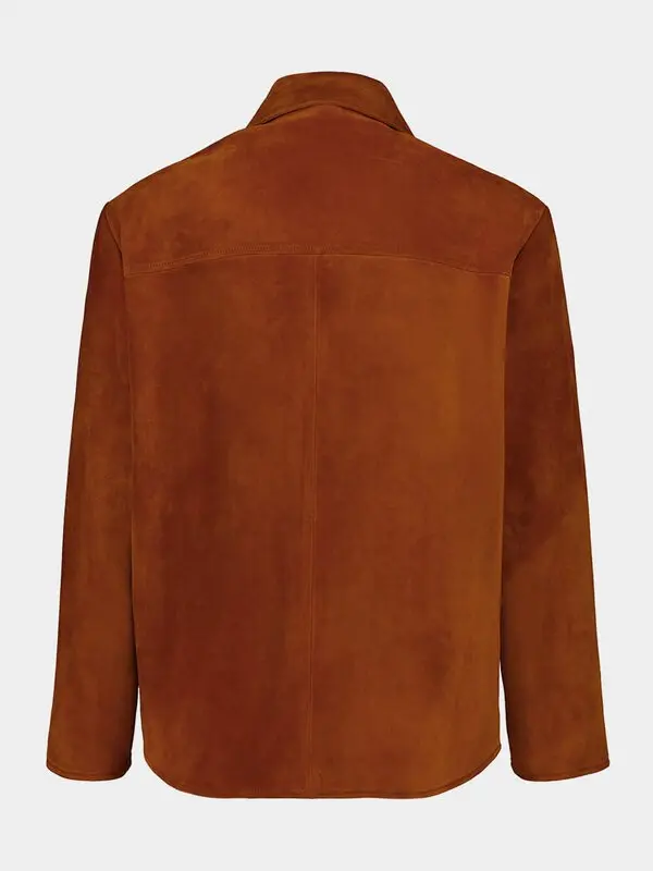 Celine Overshirt Zipped Suede