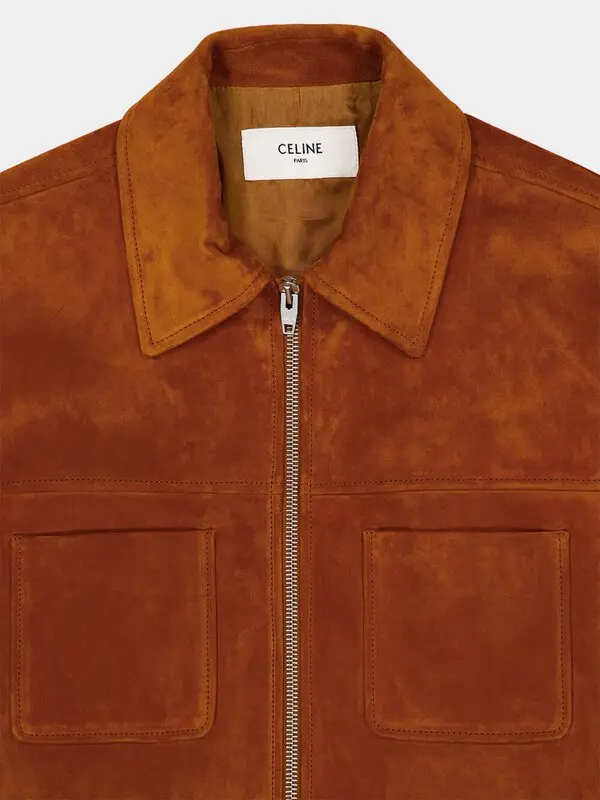 Celine Overshirt Zipped Suede