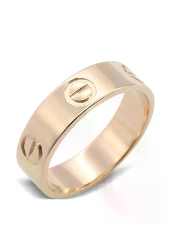 Cartier 18k Rose Gold Screw Motif Band Ring - Pink
