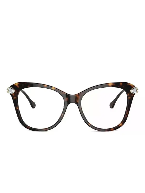 SWAROVSKI Crystal-embellished Cat-eye Frame Glasses - Brown