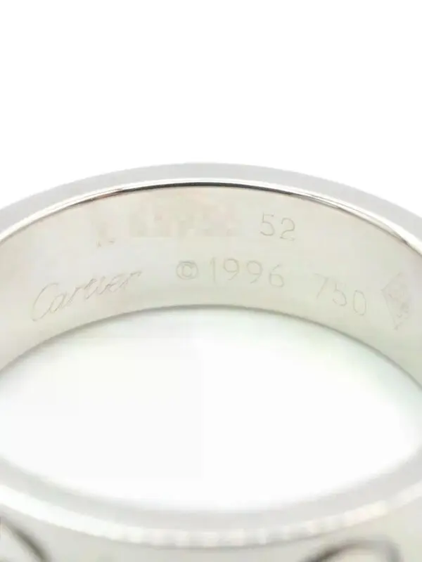 Cartier 18k White Gold Love Screw-detail Ring - Silver