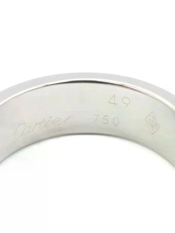 Cartier 18k White Gold Love Motif Ring - Silver
