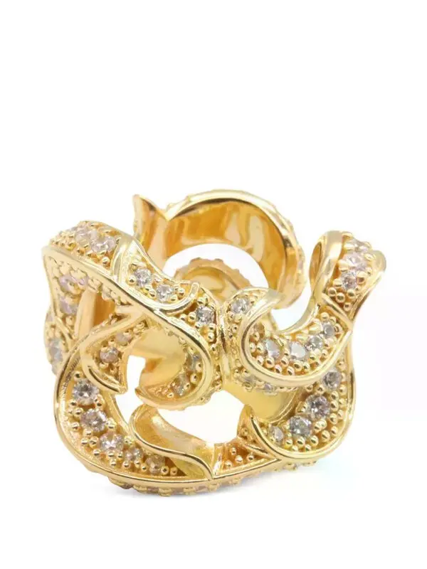 Bottega Veneta Sterling Silver Sculptural Ring - Gold