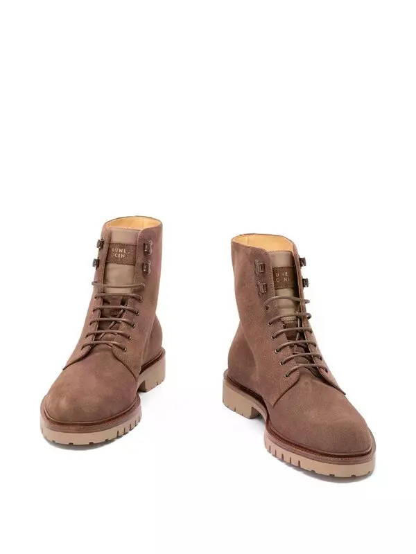 Brunello Cucinelli Lace-up Suede Boots