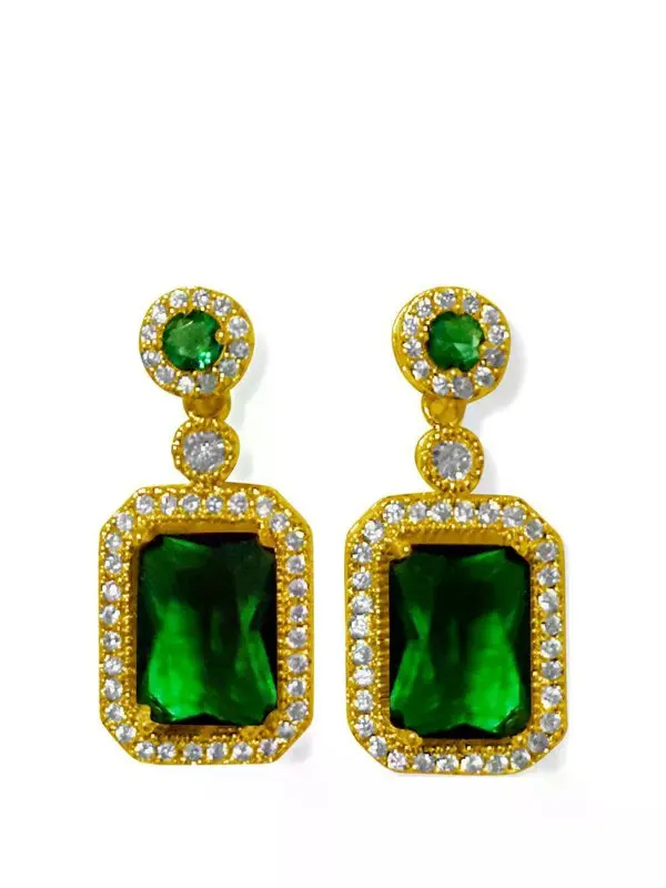 HZMER JEWELLERY Harit Drop Earrings - Gold