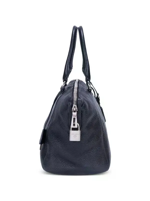 Prada Logo Plaque Tote Bag