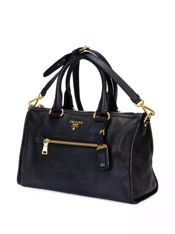 Prada Grained Leather Tote Bag