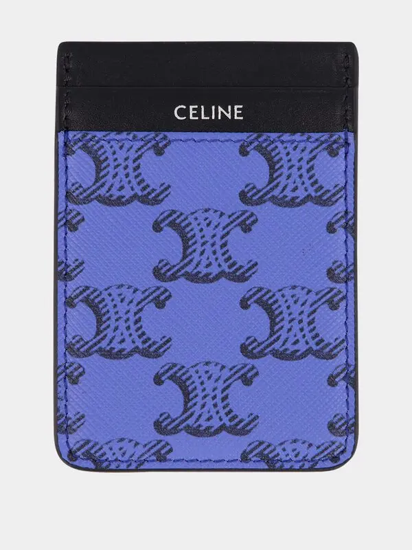Celine Card Holder Magnet Fabric - Blue