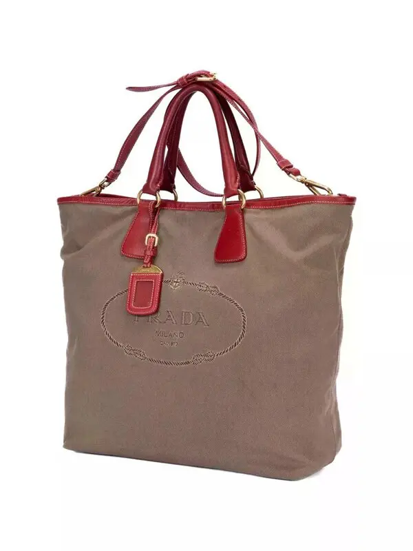 Prada Jacquard Logo Tote Bag