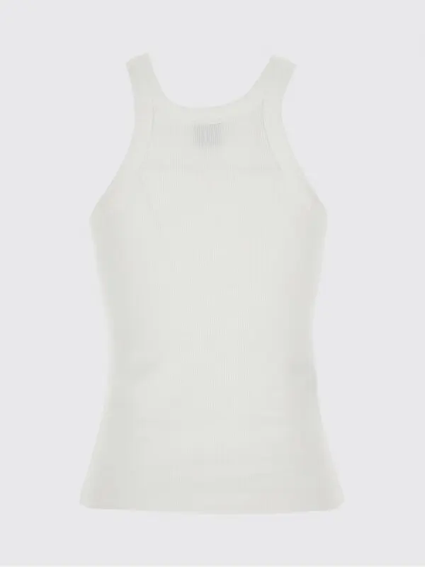 Pinko Ribbed Tank Top With Embellished Shoulder Strap