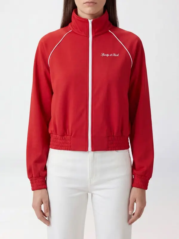 SPORTY & RICH Zip-up Track Jacket With Embroidered Logo