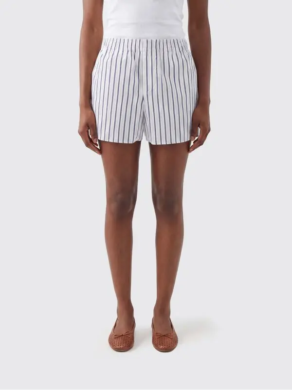 AMI Paris Striped Shorts - White