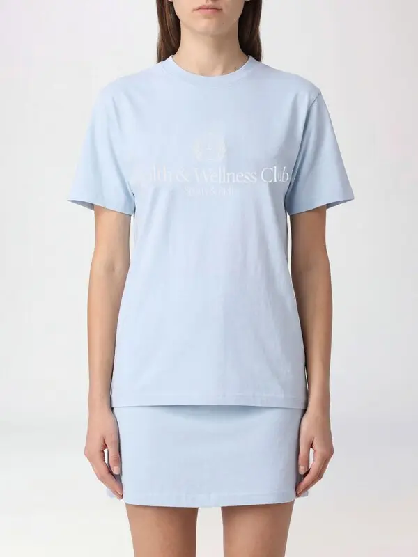 SPORTY & RICH Health & Wellness Club" T-shirt - Gnawed Blue