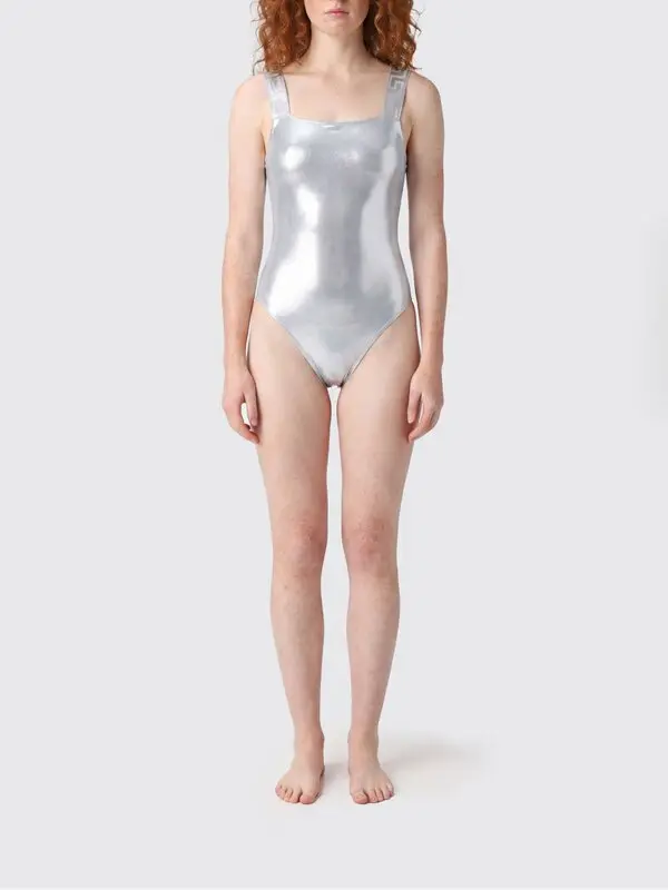 Versace Metallic One-piece Swimsuit - Steel