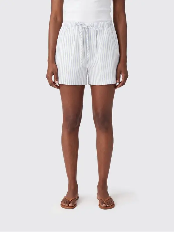 DUNST Striped Drawstring Shorts