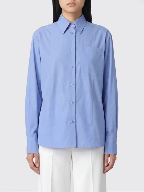 SEMICOUTURE Classic Shirt - Gnawed Blue
