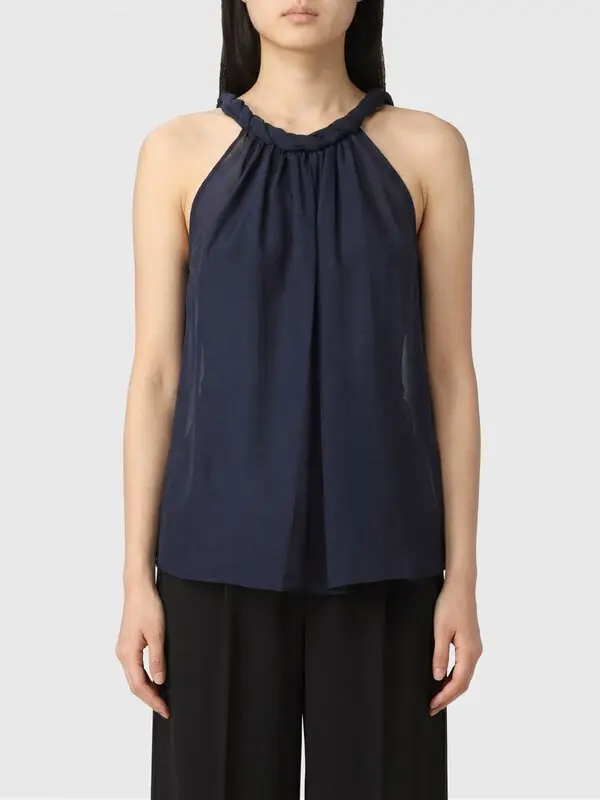 SEMICOUTURE Halter Neck Top - Blue