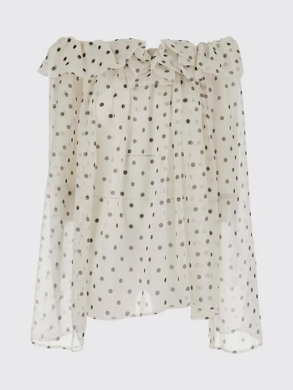 MSGM Polka Dot Off-the-shoulder Blouse