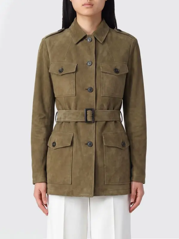 Tagliatore Belted Suede Jacket