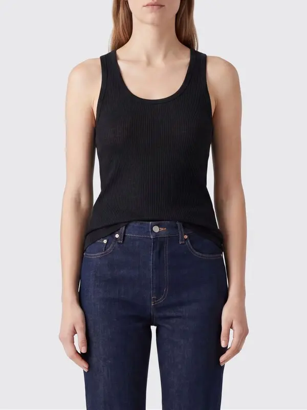 THE ROW Ribbed Tank Top - Black