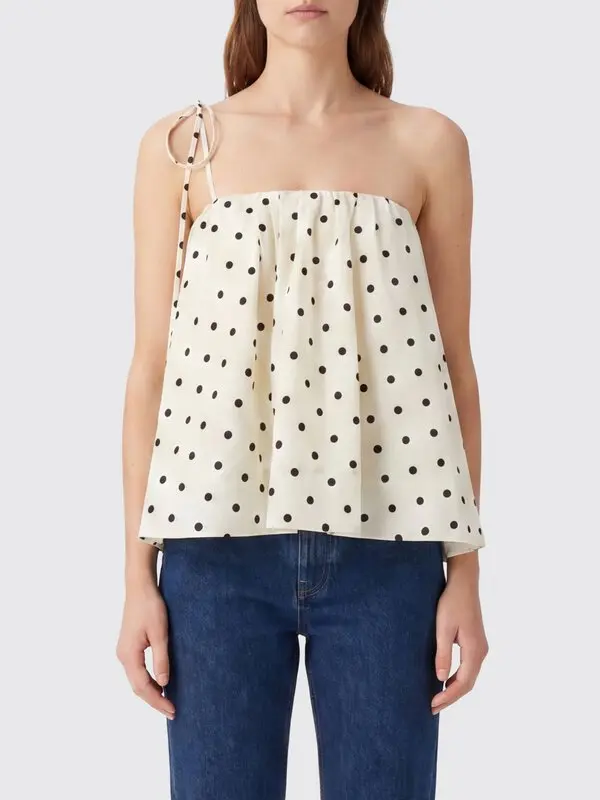 MSGM Polka Dot Top - White