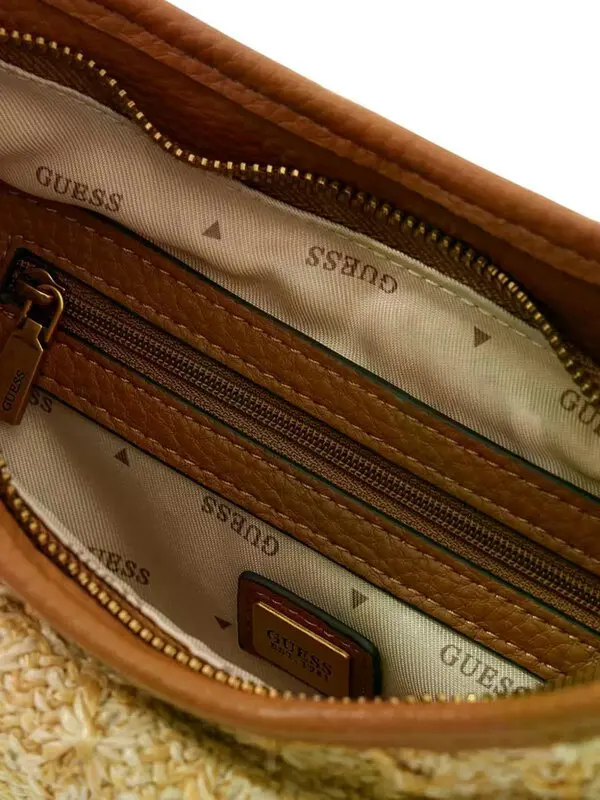 Guess Camden Woven Logo Plaque Tote Bag