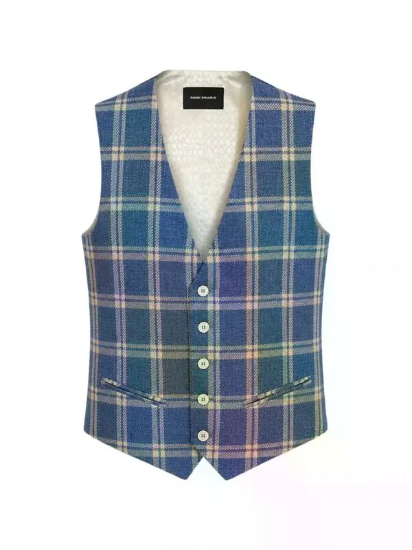 RAMON SANJURJO Checked Waistcoat