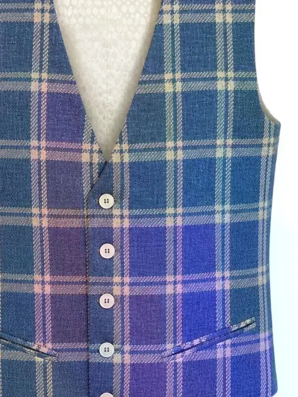 RAMON SANJURJO Checked Waistcoat