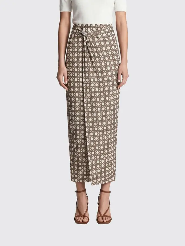 Nanushka Printed Midi Skirt - Brown