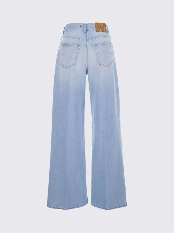 GRIFONI Wide Leg Jeans - Gnawed Blue