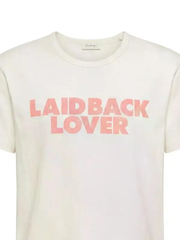 SECOND / LAYER Slogan-print Crew-neck T-shirt