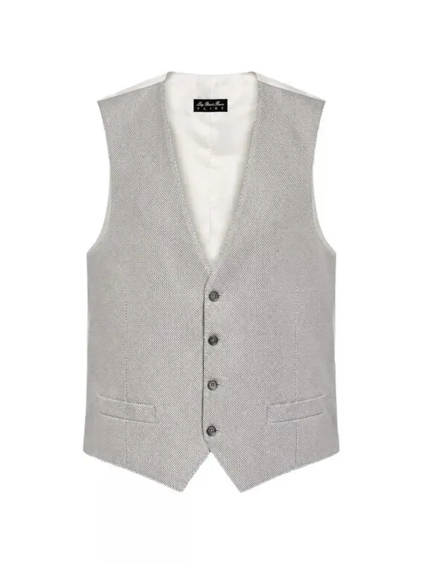 L.B.M. 1911 Textured V-neck Waistcoat