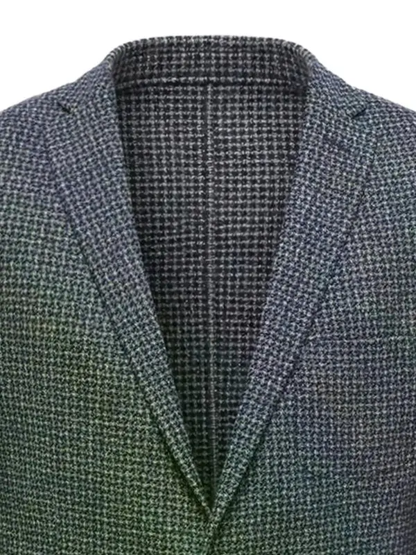 Corneliani Checked Single-breasted Blazer - Blue