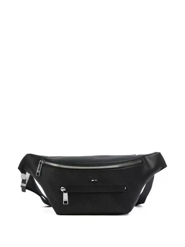 BOSS Monogram Logo Patch Belt Bag - Black