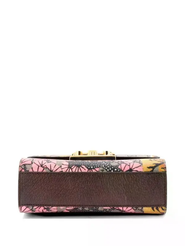 Gucci Padlock Bengal Print Gg Coated Canvas Shoulder Bag - Brown